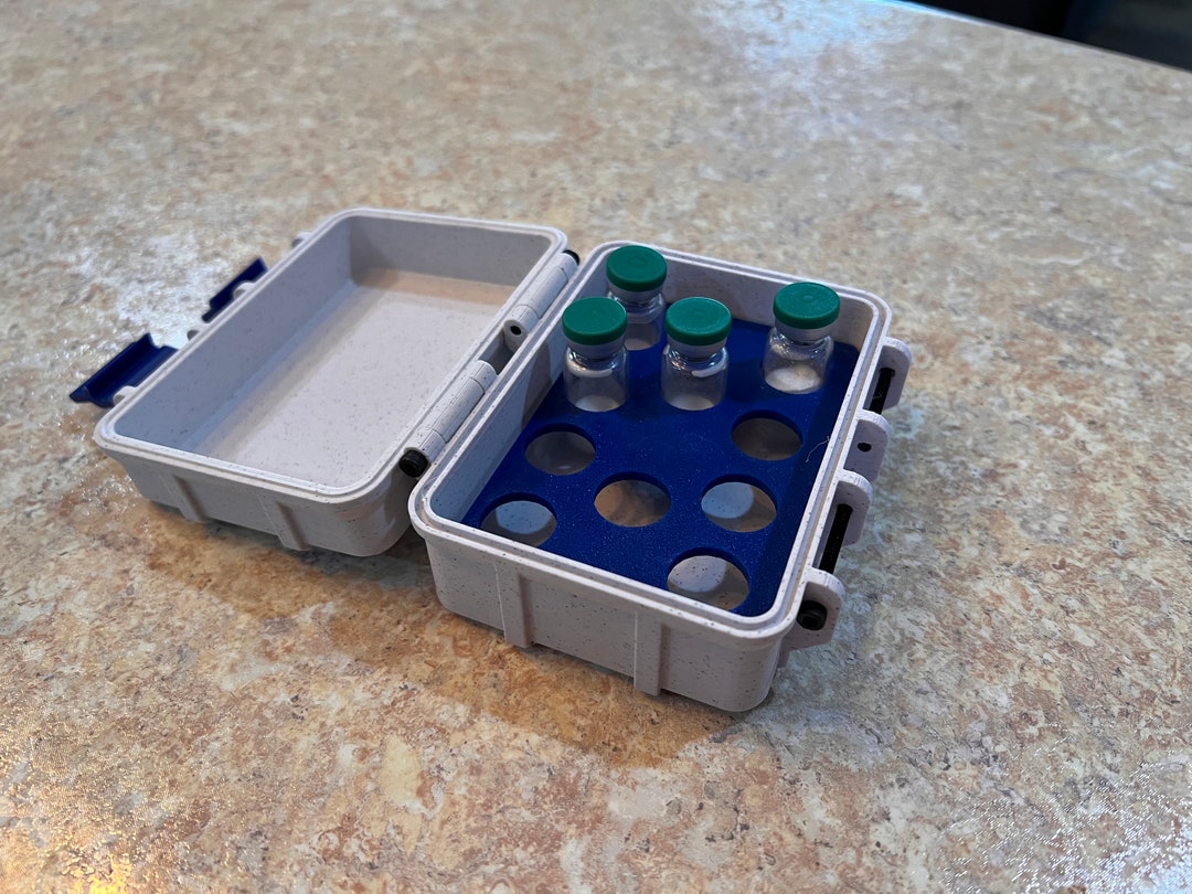 Peptide Vial Storage Container Carrying Case Organizer Box Multiple Colors & Sizes Custom 3D ...