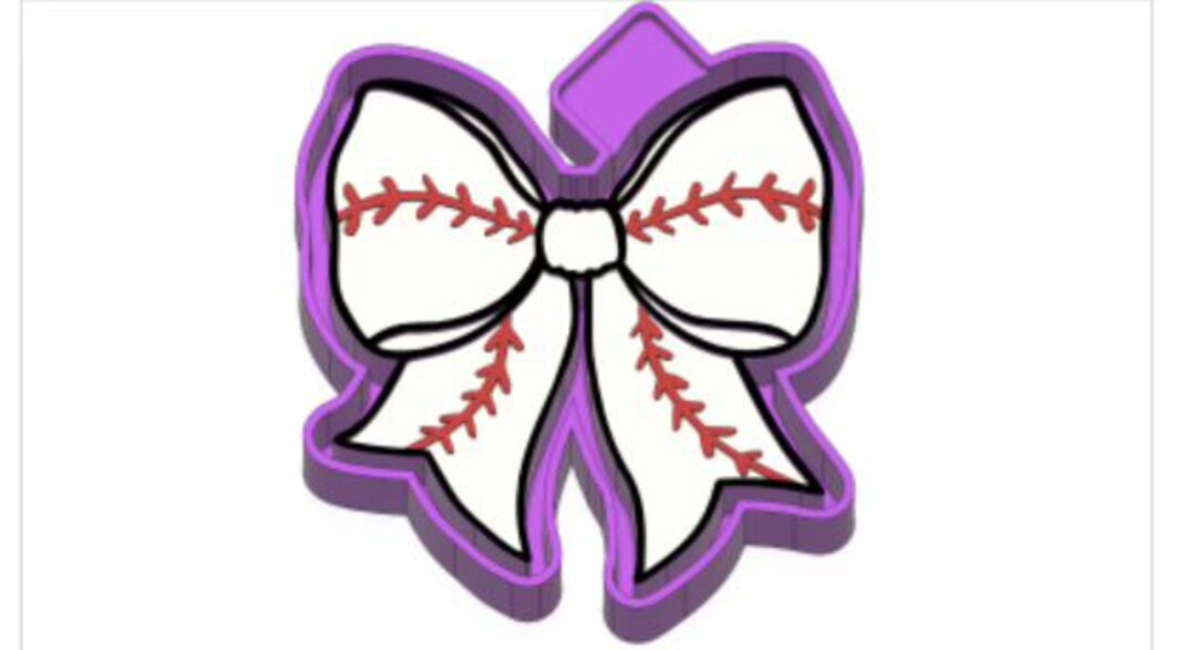 Freshie Custom Baseball Bow Silicone Mold Full-size Car Freshie ...