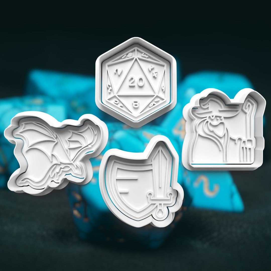 Dungeons & Dragons Cookie Cutter Set, Fondant Cutter Pack - Etsy