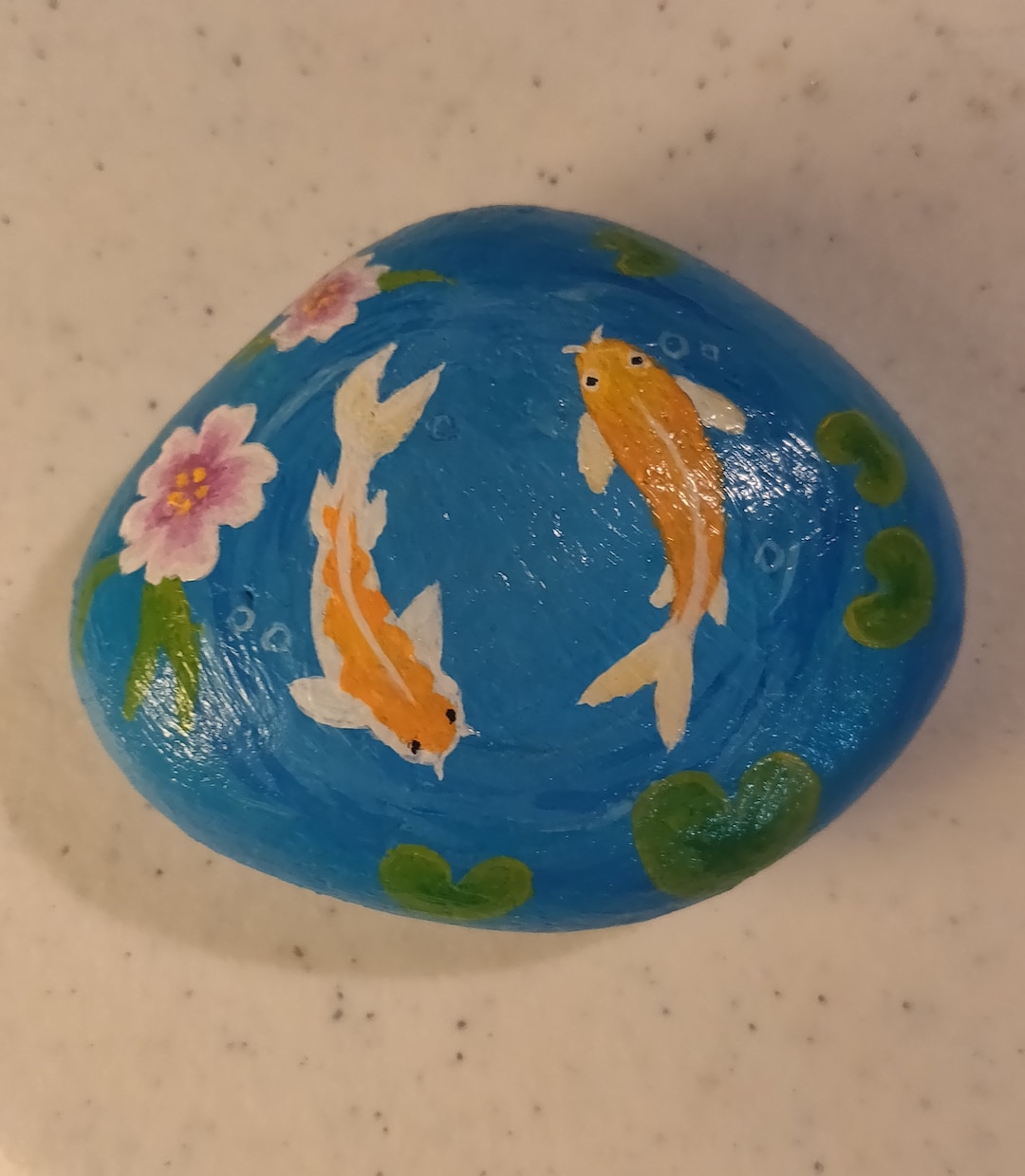Koi Fish Painted Rock - Etsy