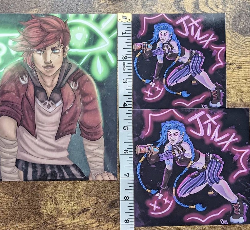 Arcane Vi Jinx Merchandise, Jinx Symbol Sticker, Holographic Jinx ...