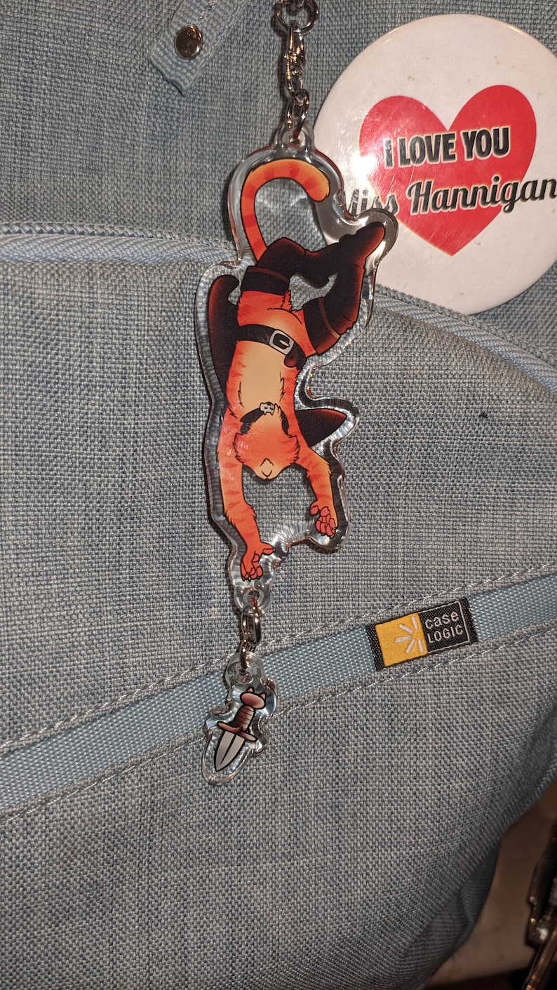 Puss in Boots Keychain Puss and Gatito Blade Connecting - Etsy