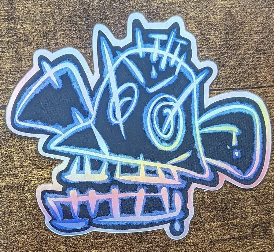 Arcane Vi Jinx Merchandise, Jinx Symbol Sticker, Holographic Jinx ...