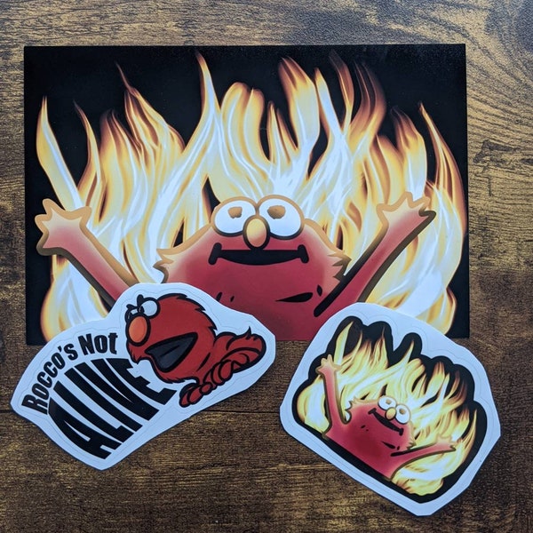 Fire Elmo Meme - Etsy