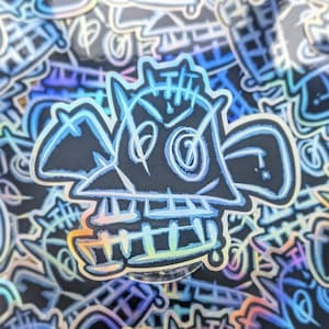 Arcane Vi Jinx Merchandise, Jinx Symbol Sticker, Holographic Jinx ...