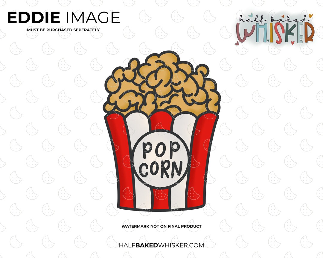 Popcorn Clipart // Popcorn Cookie Cutter // PNG // Small Commerical ...