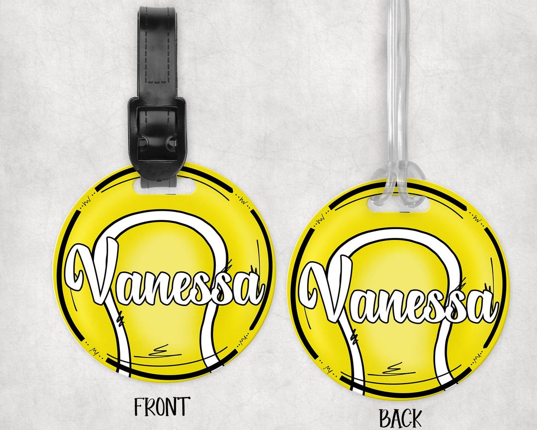 Tennis Game Bag Name Tag Personalized Sports Bag Tag Custom Tennis Name ...