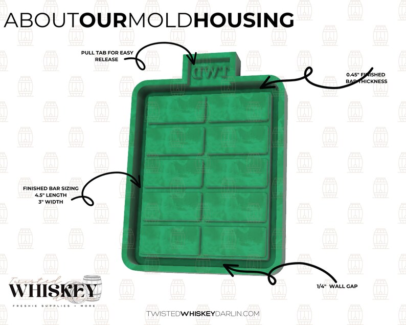 XL Basic Wax Bar Melt // 3D Print File // STL // Wax Tart Mold ...