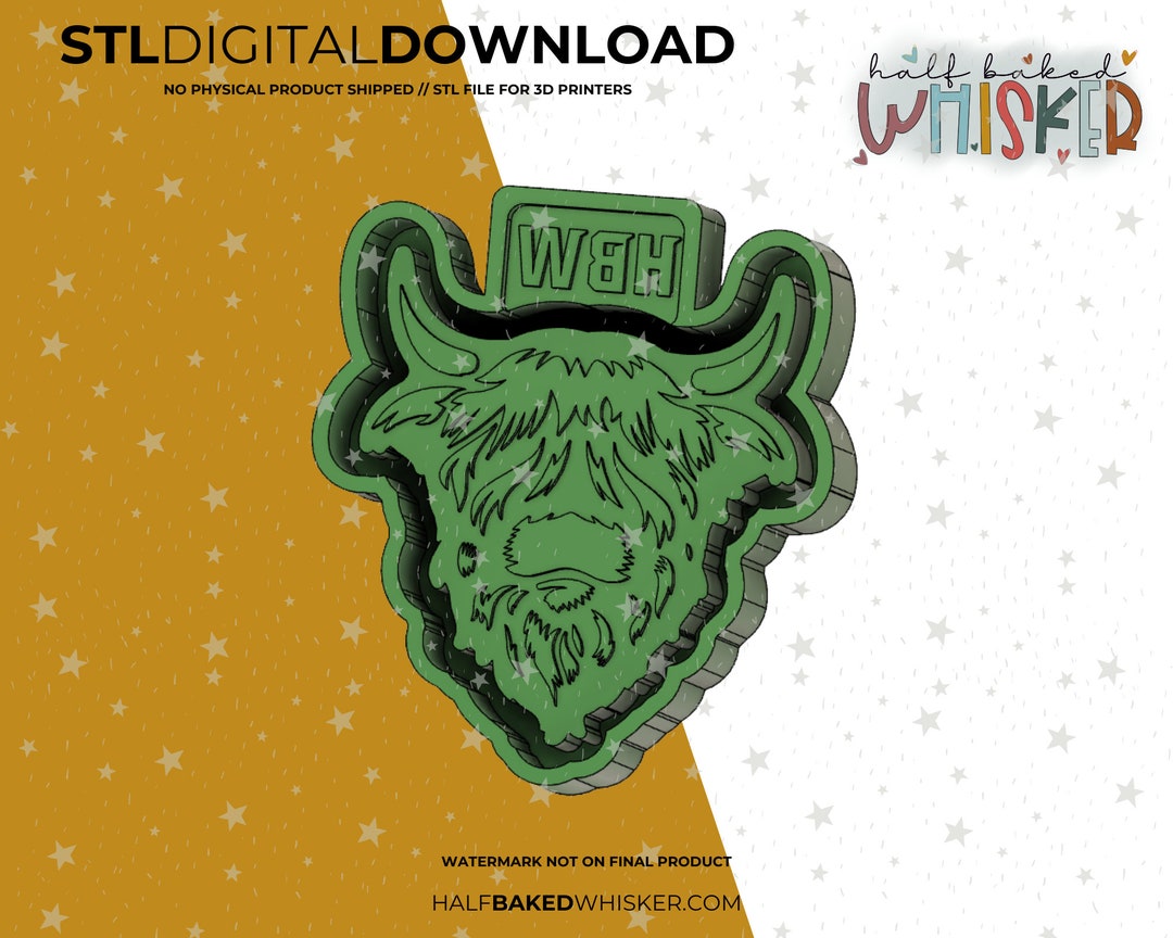 Highlander Cow Hairy // 3D Print File // STL // Freshie Mold ...