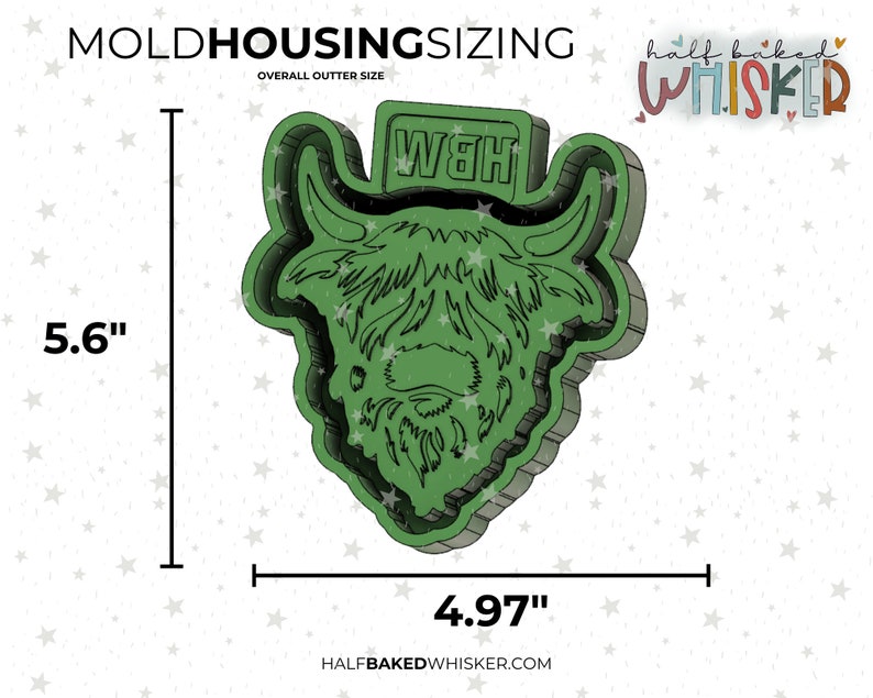 Highlander Cow Hairy // 3D Print File // STL // Freshie Mold ...