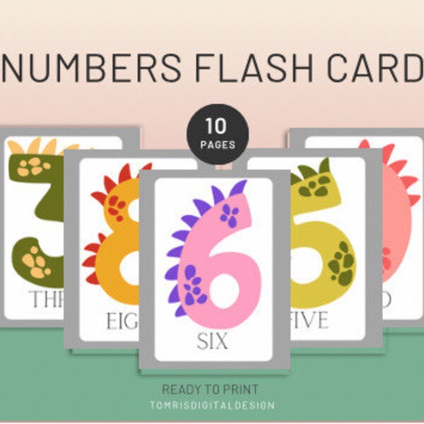Counting Flash Cards - Etsy