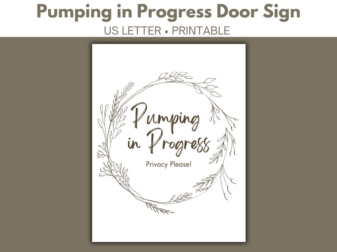 Pumping Room Sign | Pumping in Progress Door Sign | Pumping Sign ...
