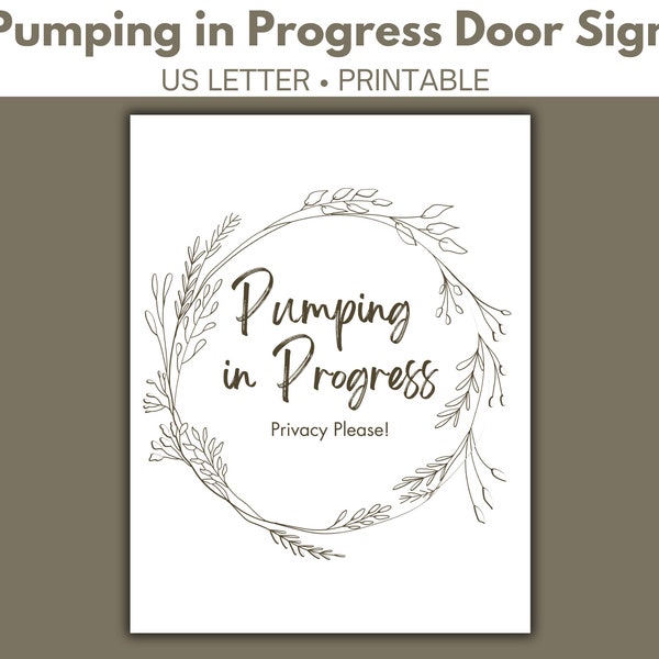 Pumping in Progress Sign - Etsy
