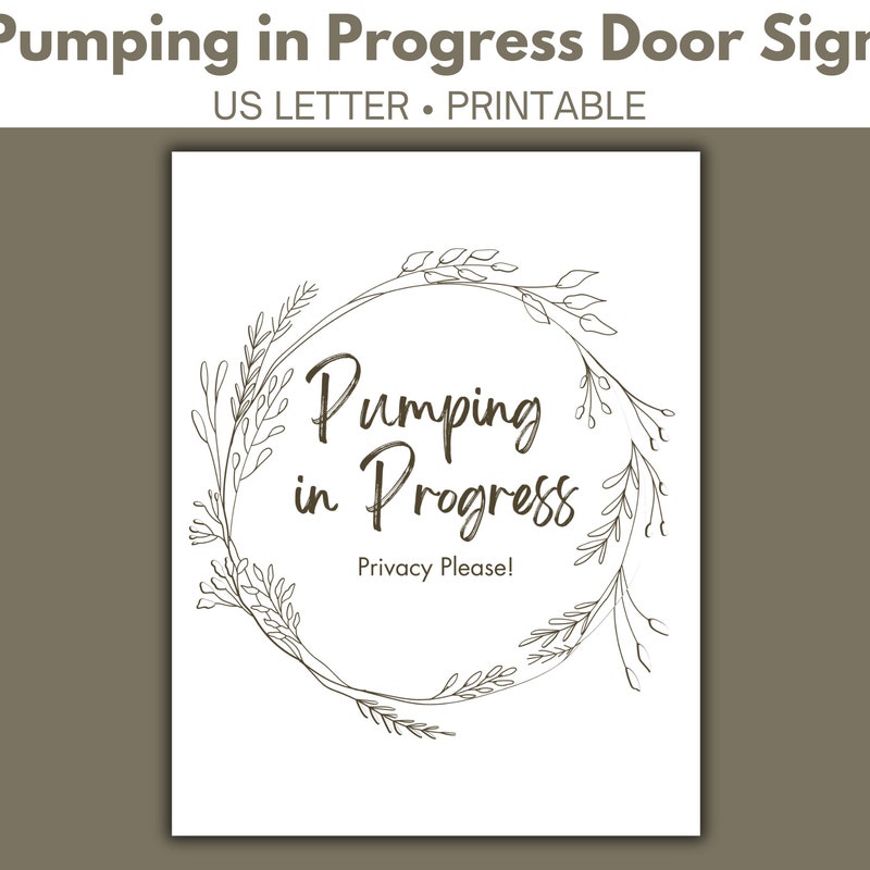 Pumping in Progress Sign - Etsy