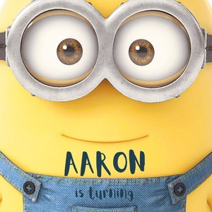Minion Birthday Invitation - Etsy