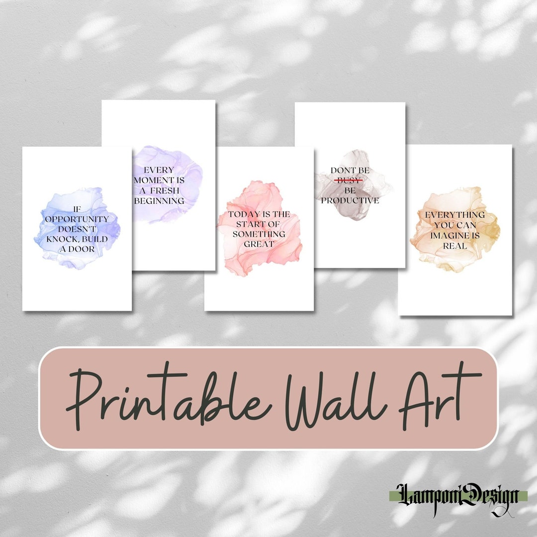 Office Wall Art, Office Poster, Workplace Wall Art, Watercolor Quotes ...