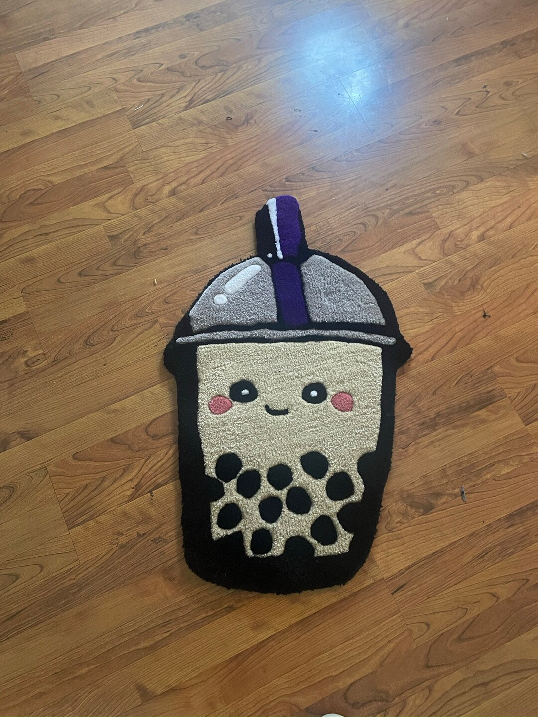 Handmade Boba Tea Tufted Rug Acrylic Yarn, Non-slip Backing, 32x20 ...