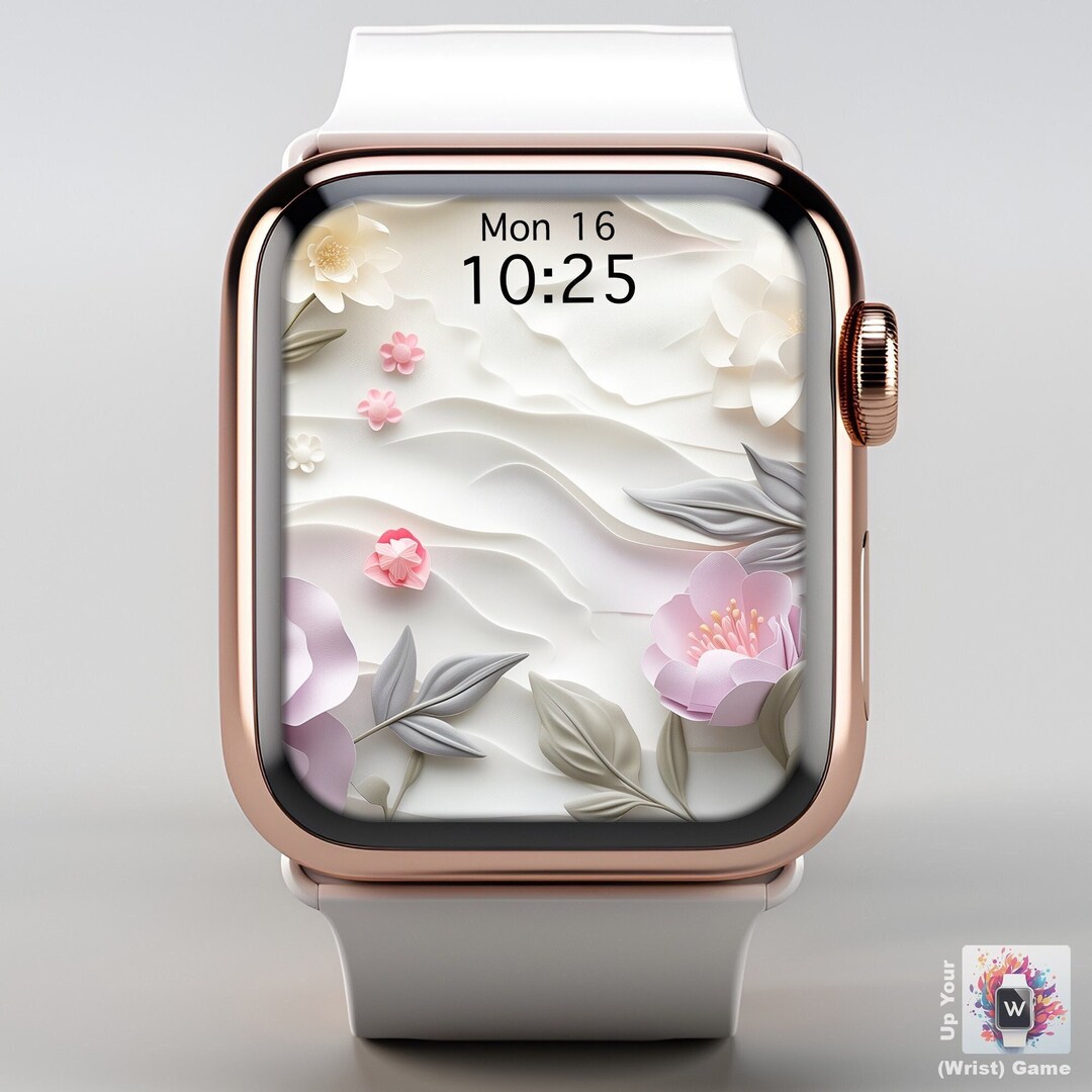 Flower Apple Watch Wallpaper, Feminine Watch Face, Paper Flower ...
