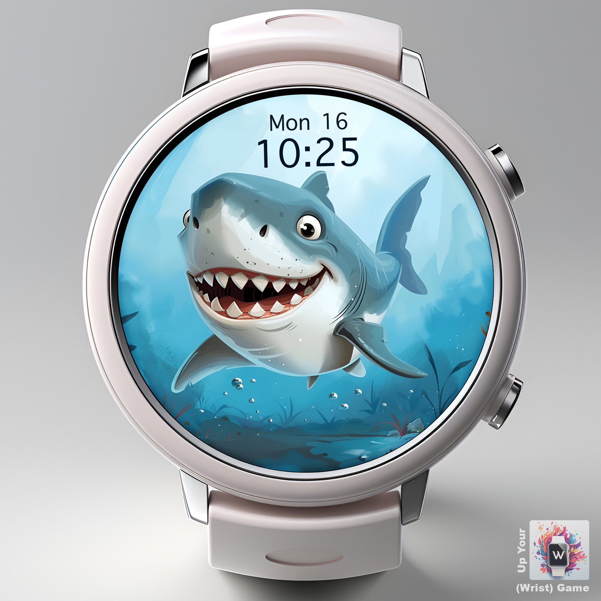 Cute Shark Cartoon Apple Watch Face Wallpaper, Smartwatch Background ...