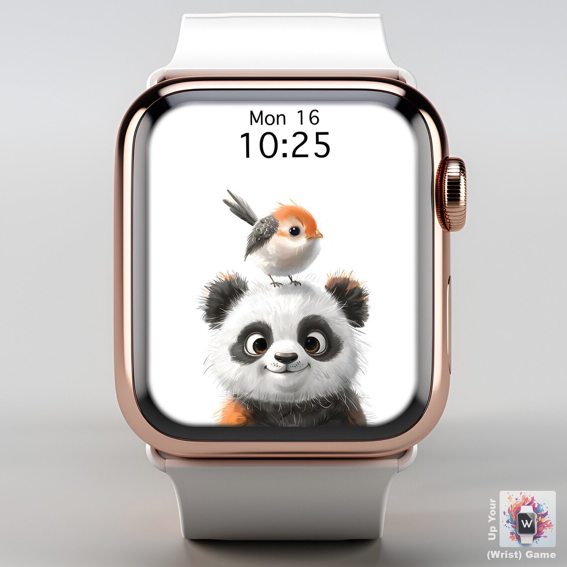 Cute Panda Apple Watch Wallpaper, Panda Bear Smartwatch Background ...