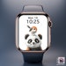 Cute Panda Apple Watch Wallpaper, Panda Bear Smartwatch Background ...
