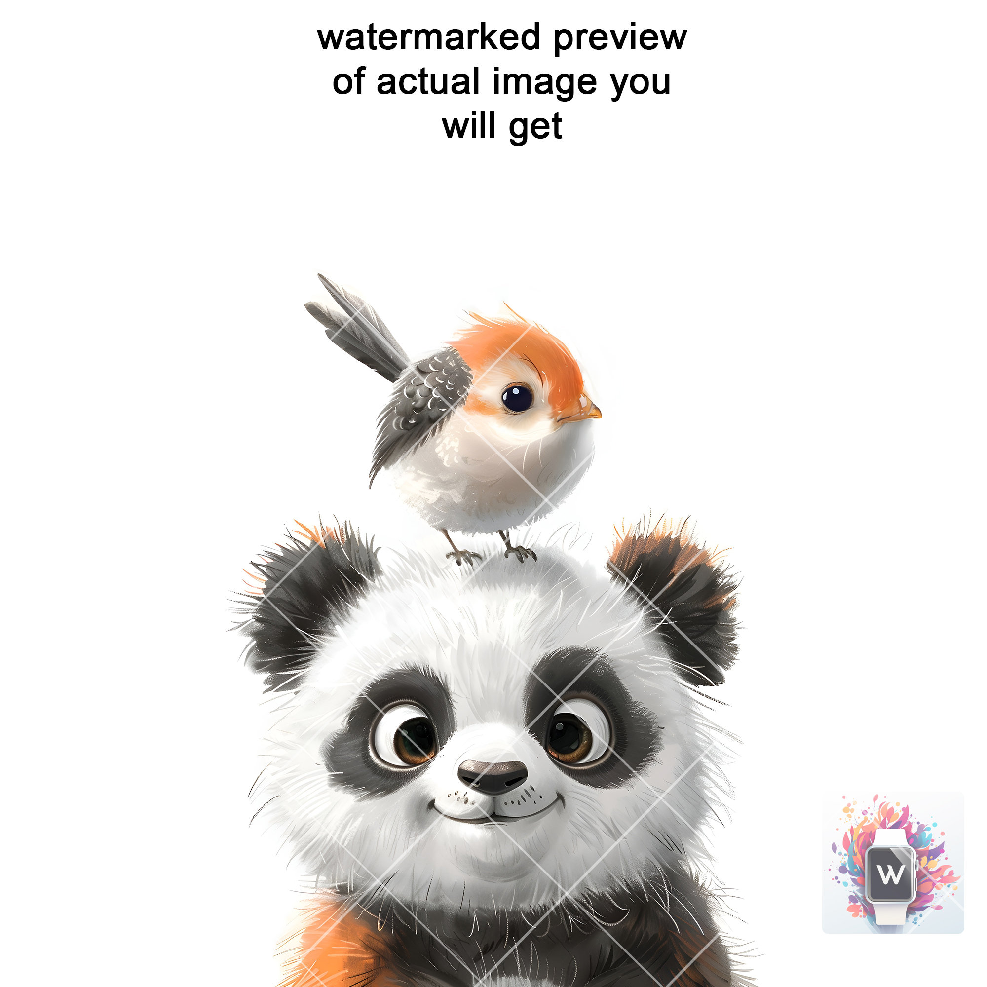 Cute Panda Apple Watch Wallpaper, Panda Bear Smartwatch Background ...