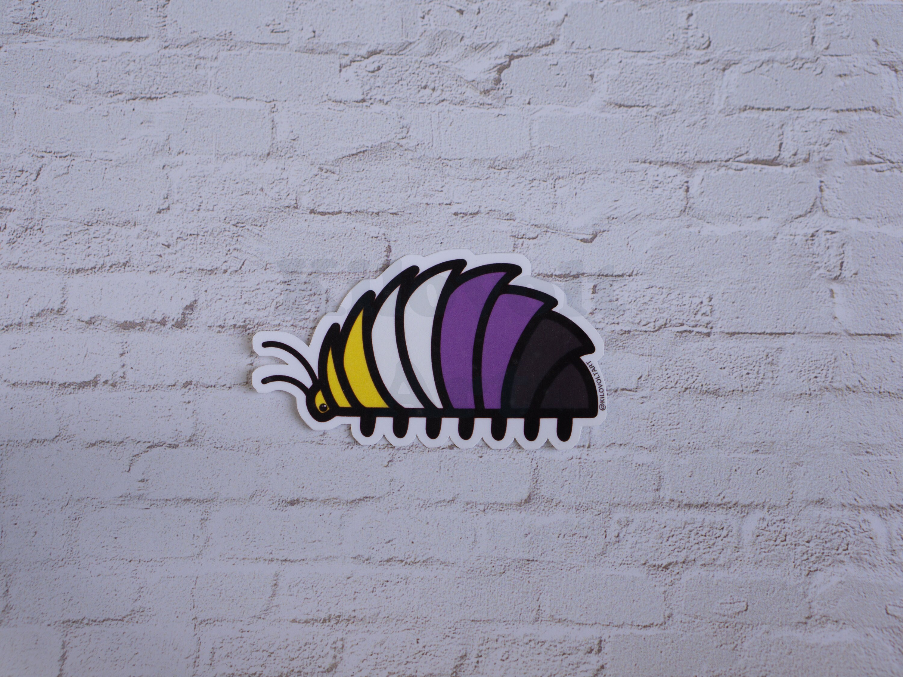 Pride Flags Pill Bug Stickers Original Artwork Laminated Matte ...