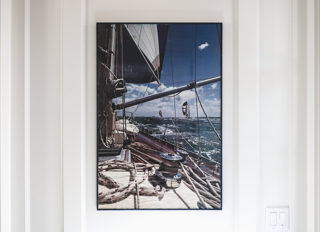Nautical Sailboat Extra Large Wall Art Photo Vintage Seascape Marine ...