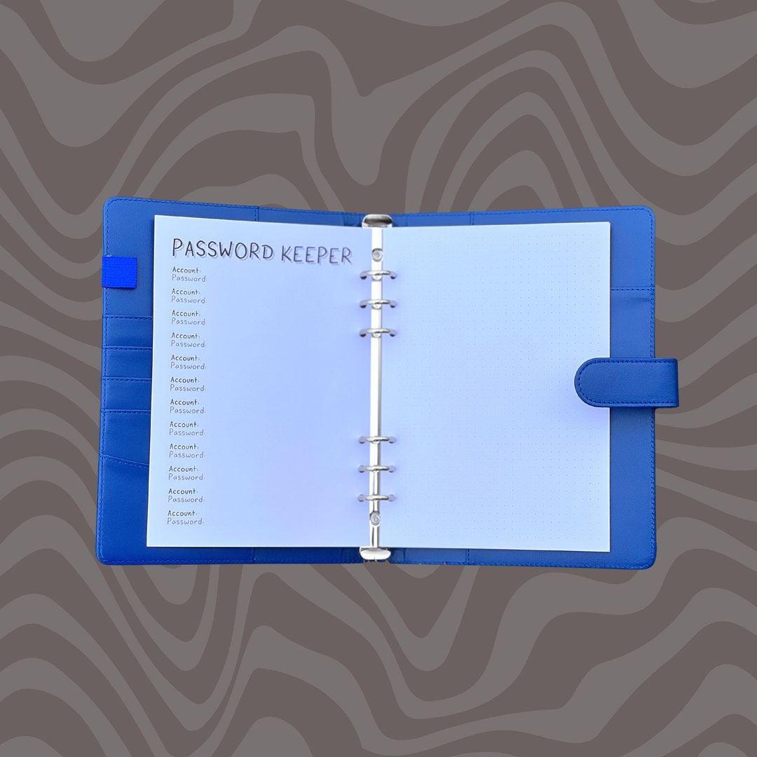 A5 Dot Grid Password Keeper - Etsy