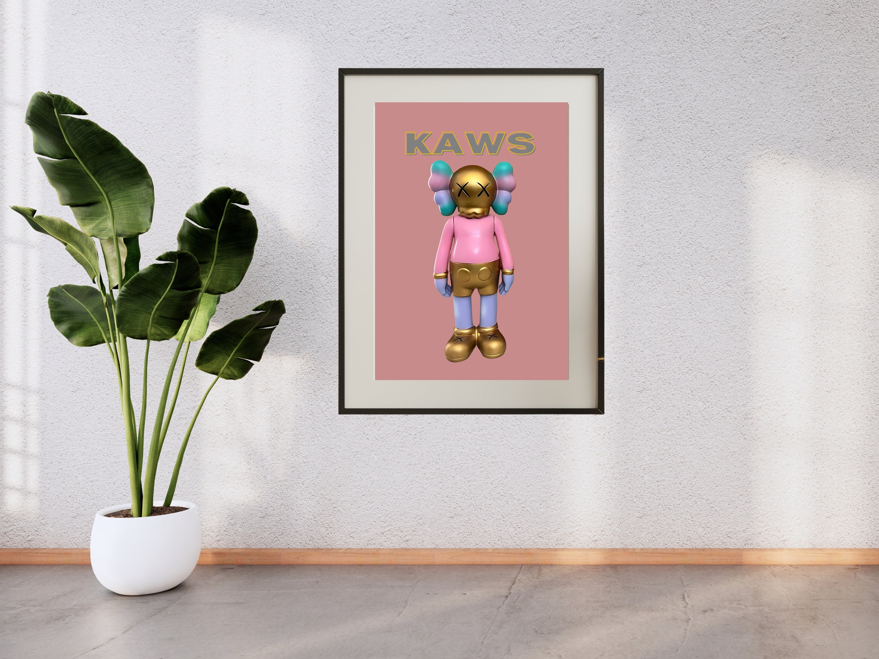 Printable Gold Kaws Print, Hypebeast Kaws Poster, Hypebeast Gold Toy ...