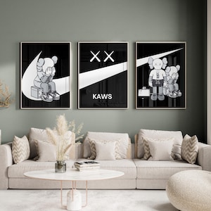 Hypebeast Kaws Poster Set of 3,printable Kaws Graffiti Print, Hypebeast ...