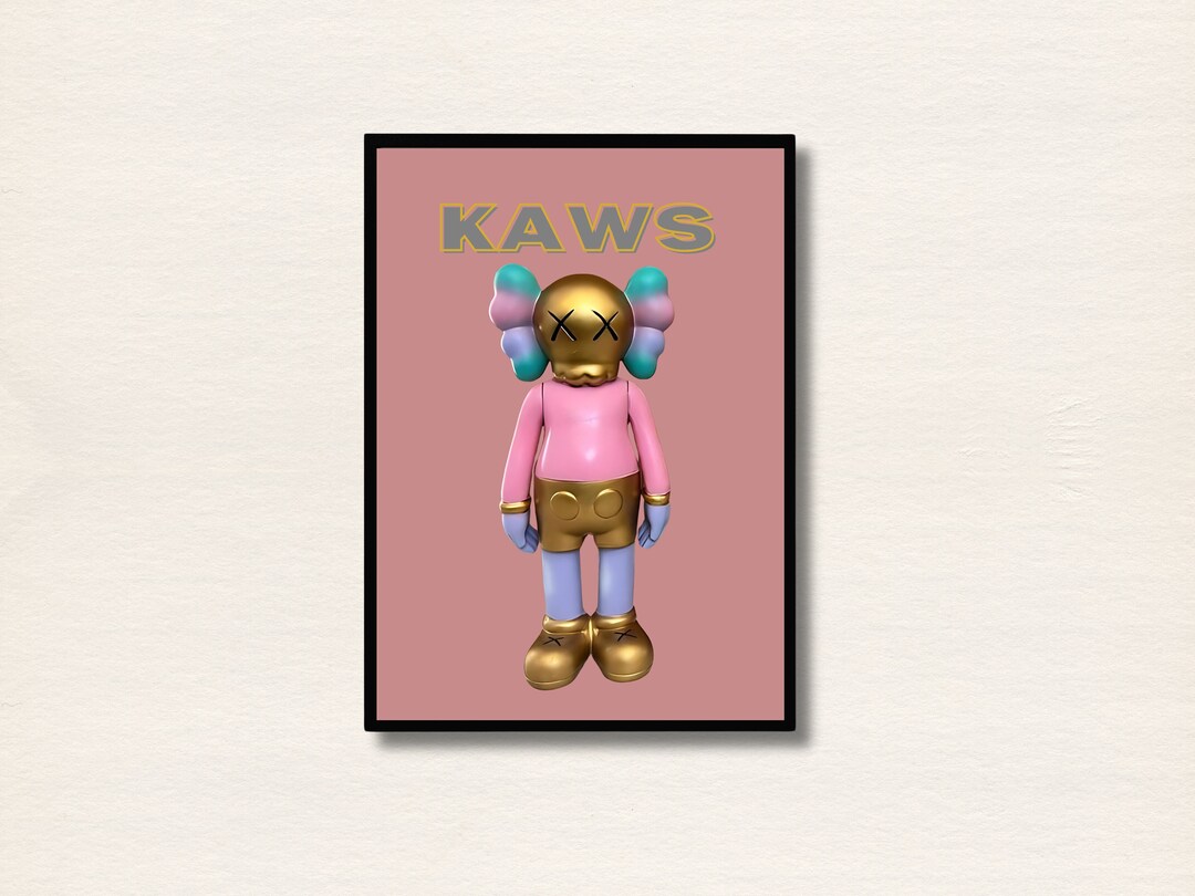Printable Gold Kaws Print, Hypebeast Kaws Poster, Hypebeast Gold Toy ...
