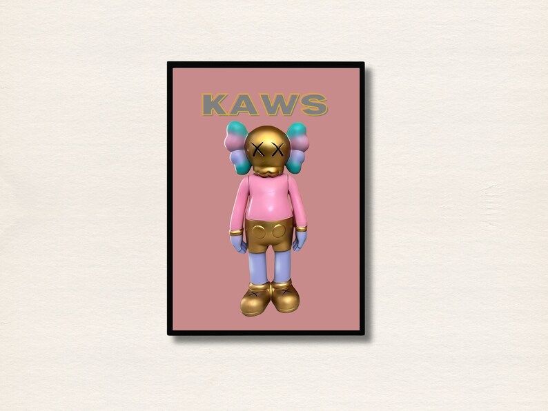 Printable Gold Kaws Print, Hypebeast Kaws Poster, Hypebeast Gold Toy ...