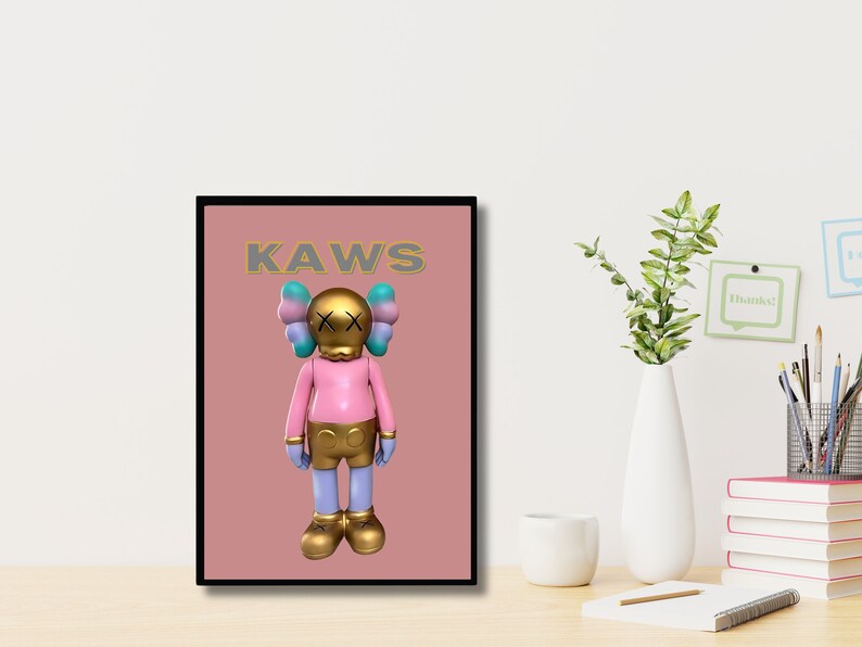 Printable Gold Kaws Print, Hypebeast Kaws Poster, Hypebeast Gold Toy ...