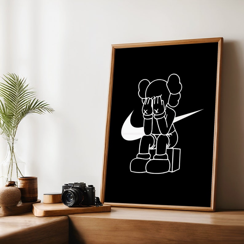 Kaws Sneaker Poster, Set of 3 Motivational Quote Poster, Nike Shoe ...