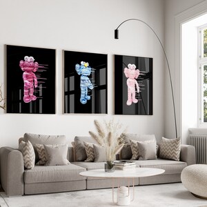 Kaws Companion Set of 3 Printable Poster, Kaws Sarchive, Hypebeast 2d ...