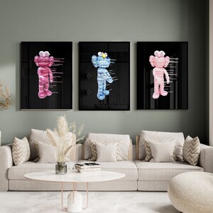 Kaws Companion Set of 3 Printable Poster, Kaws Sarchive, Hypebeast 2d ...