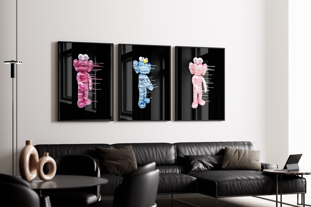 Kaws Companion Set of 3 Printable Poster, Kaws Sarchive, Hypebeast 2d ...