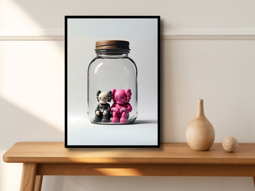 Companion Kaws in Jar Poster, Hypebeasy Funny Poster, Kaws Figure ...