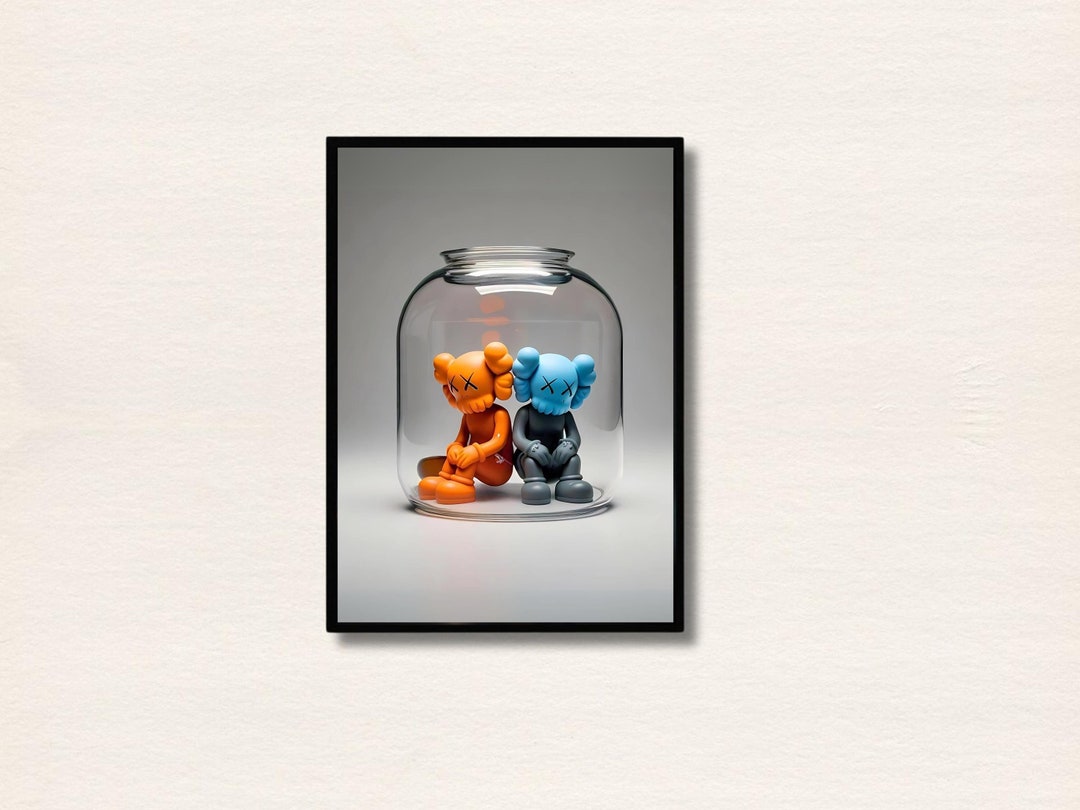 Companion Kaws in Jar Poster, Hypebeasy Funny Poster, Kaws Figure ...