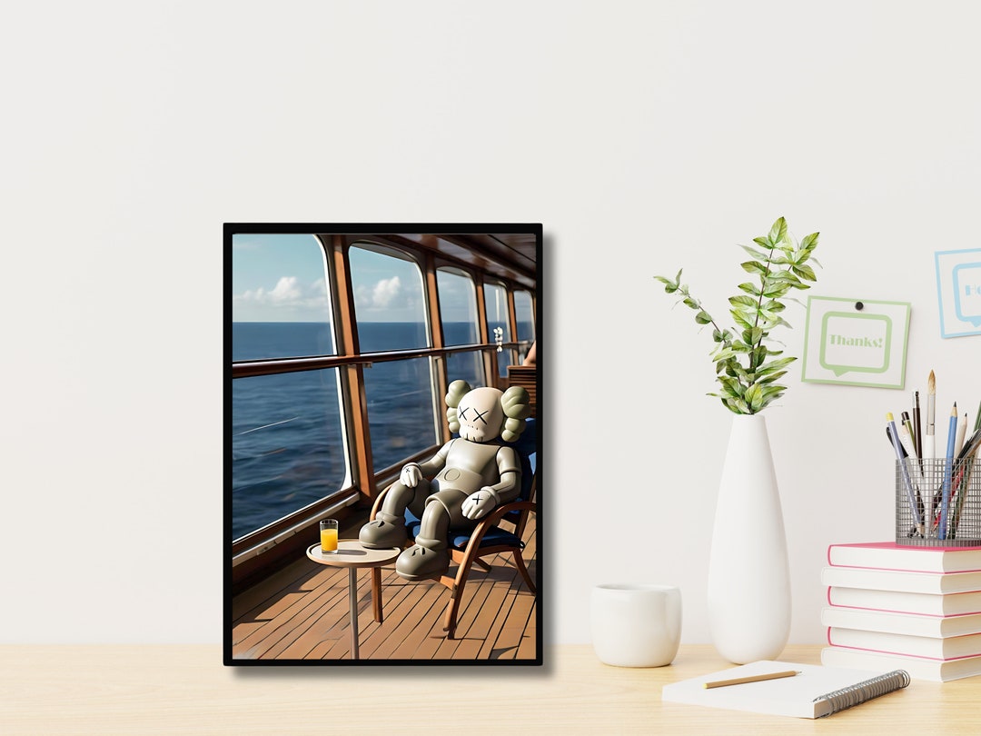 Kaws in Cruise Ship Poster, Hypebeast Decor, Kaws Wall Art, Hypebeast ...