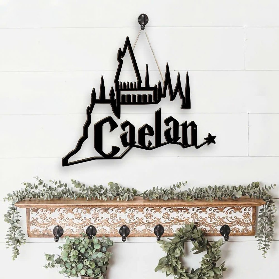 Personalized Wizard Castle Door Sign, Custom Wizard Sign, Birthday Gift ...