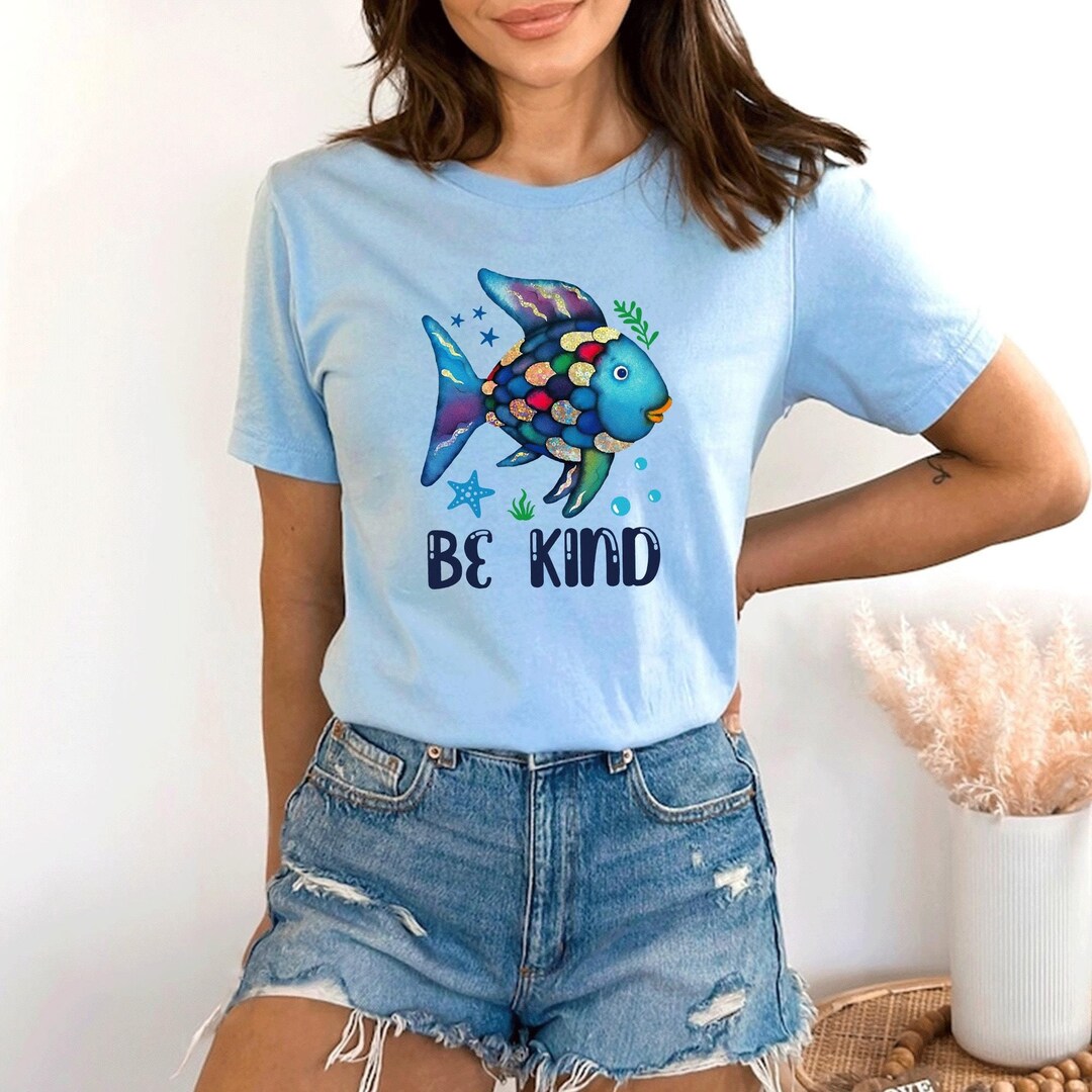 Be Kind, Rainbow Scale Fish, Rainbow Fish Shirt, Reading Children Book ...