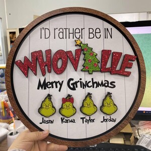 Personalized Whoville Grinchmas Door Sign, Grinch Family Sign, Grinch ...