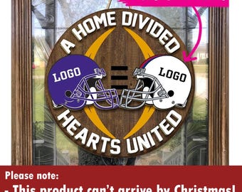 House Divided Door Hanger College Football - Etsy