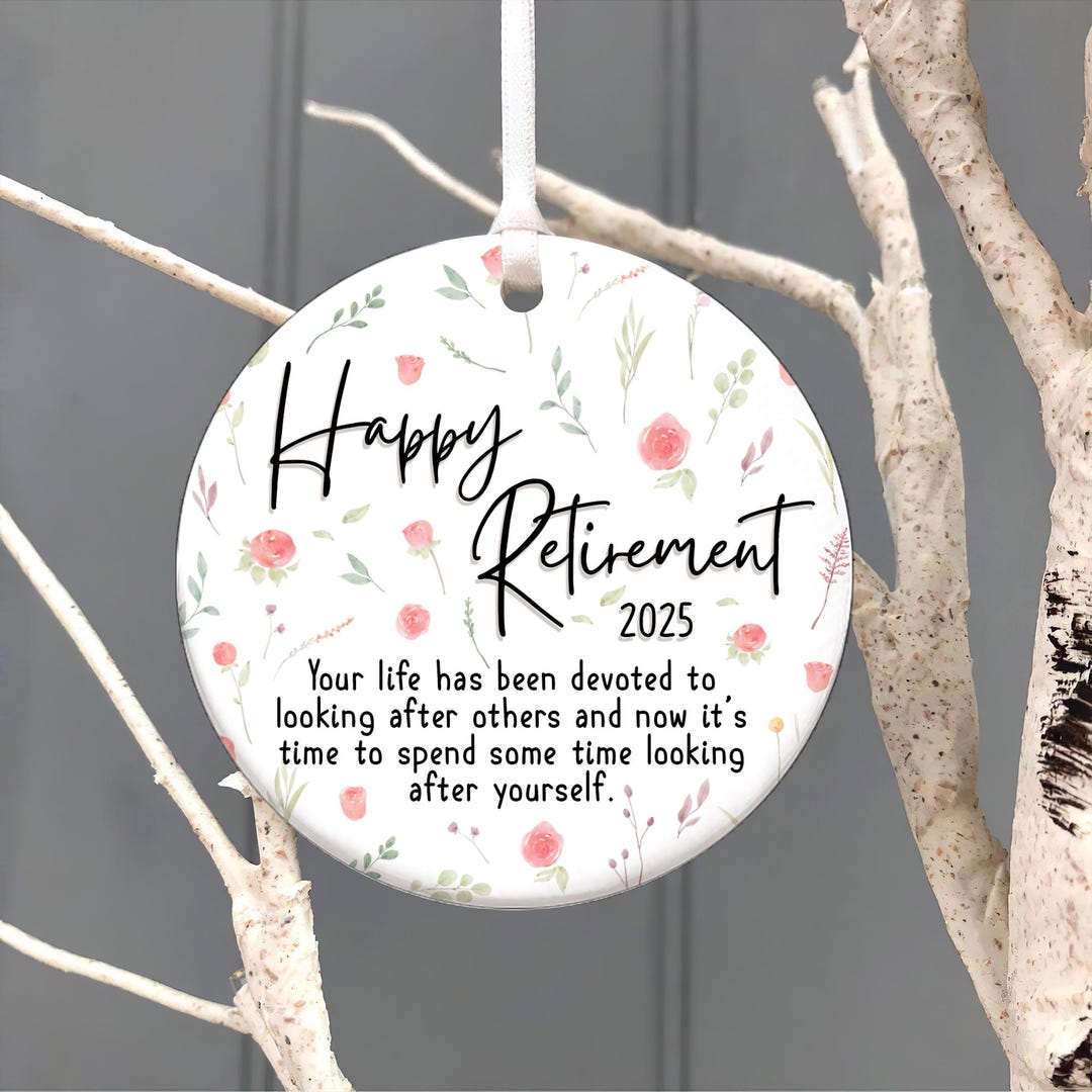 Personalized Retirement Ornament, Custom Message Ornament, Retirement ...
