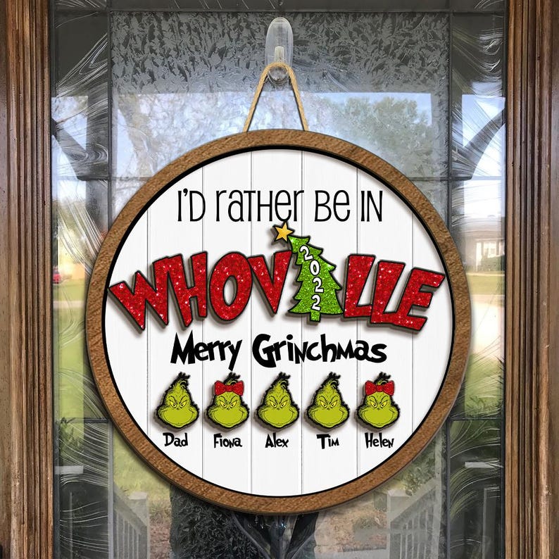 Personalized Whoville Grinchmas Family Sign, Christmas Decor - Etsy