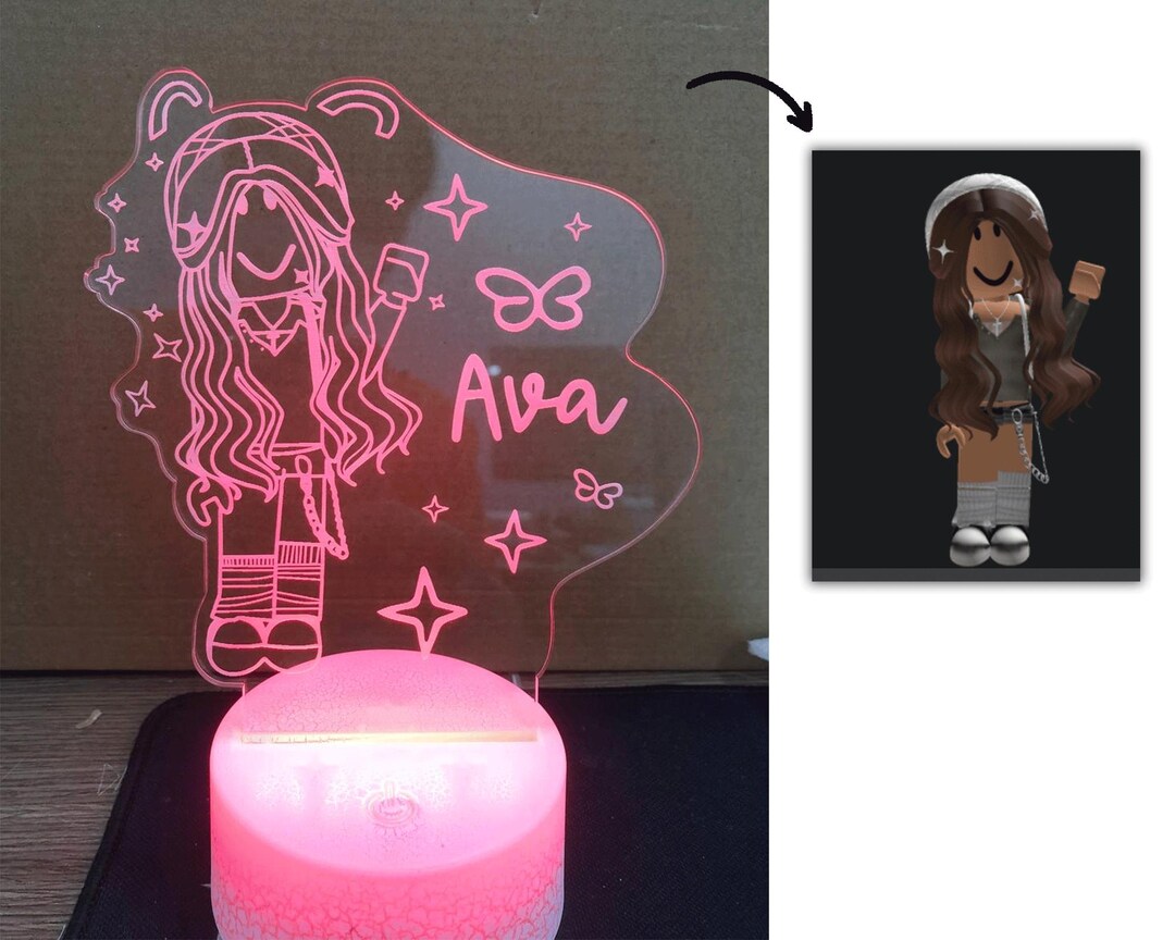 Personalized Avatar Game Characters Led Night Light, Custom Name and ...
