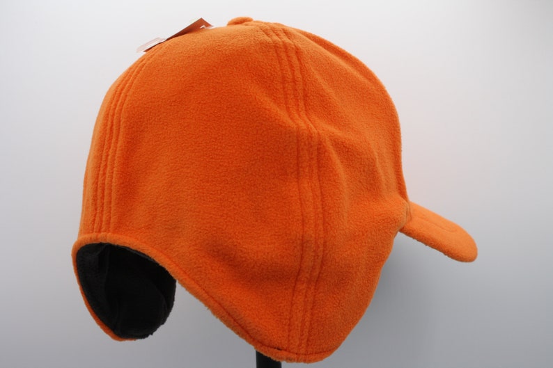 BLANK Safety Blaze Orange Fleece Cap With Ear Flaps - Etsy