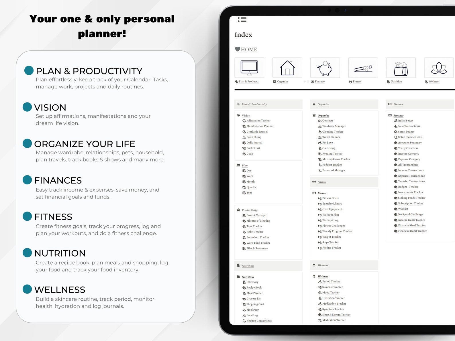 2024 Notion Template Ultimate Life Planner All In One Template Notion Dashboardextended Notion 